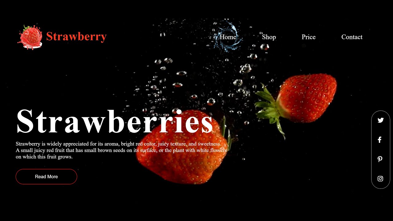 Animated Landing Page Website Design in HTML & CSS - YouTube