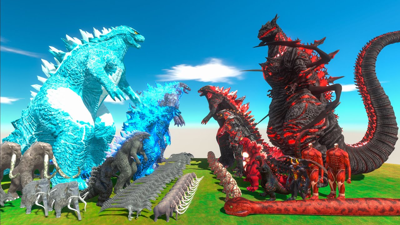 Evolution of Ice Frostbite Godzilla 2014 VS Devil Shin Godzilla of ...