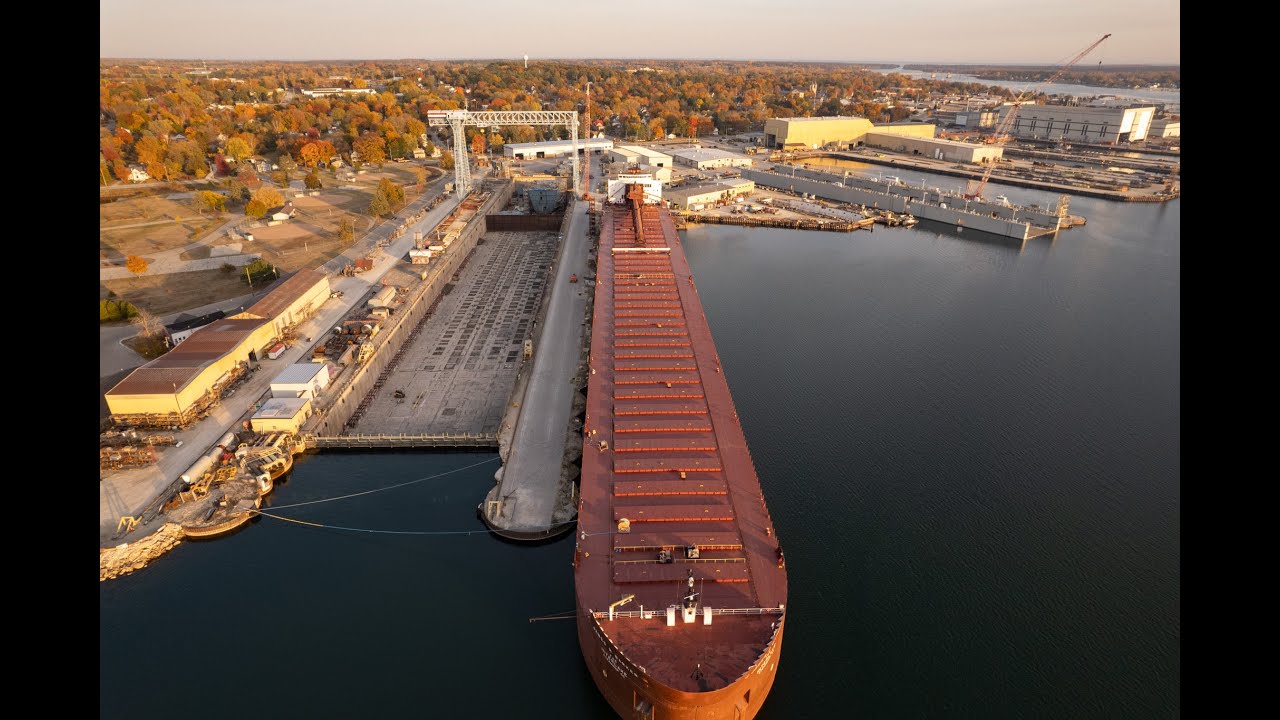 James R. Barker and the new boat under construction, Crest SOV. - YouTube