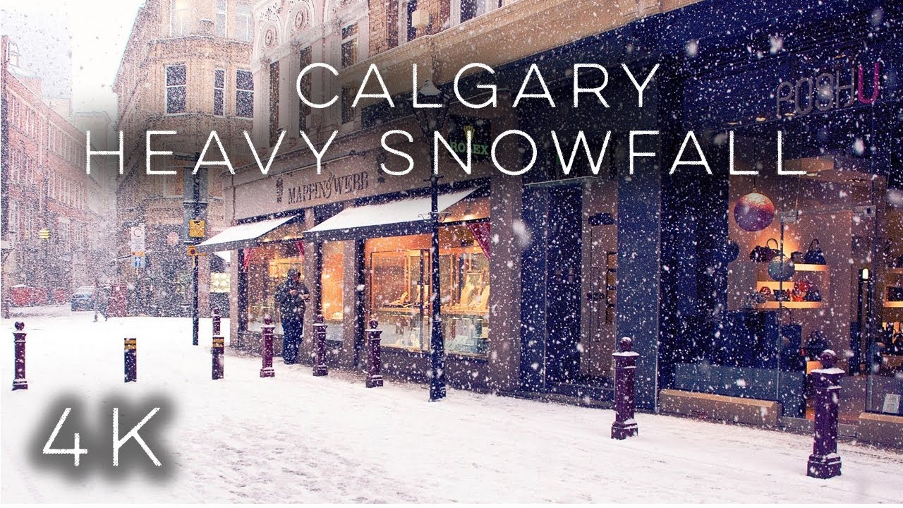 【4K】Calgary Heavy Snow Fall 🥶| Canada Winter Snow Walk | #snowstorm # ...
