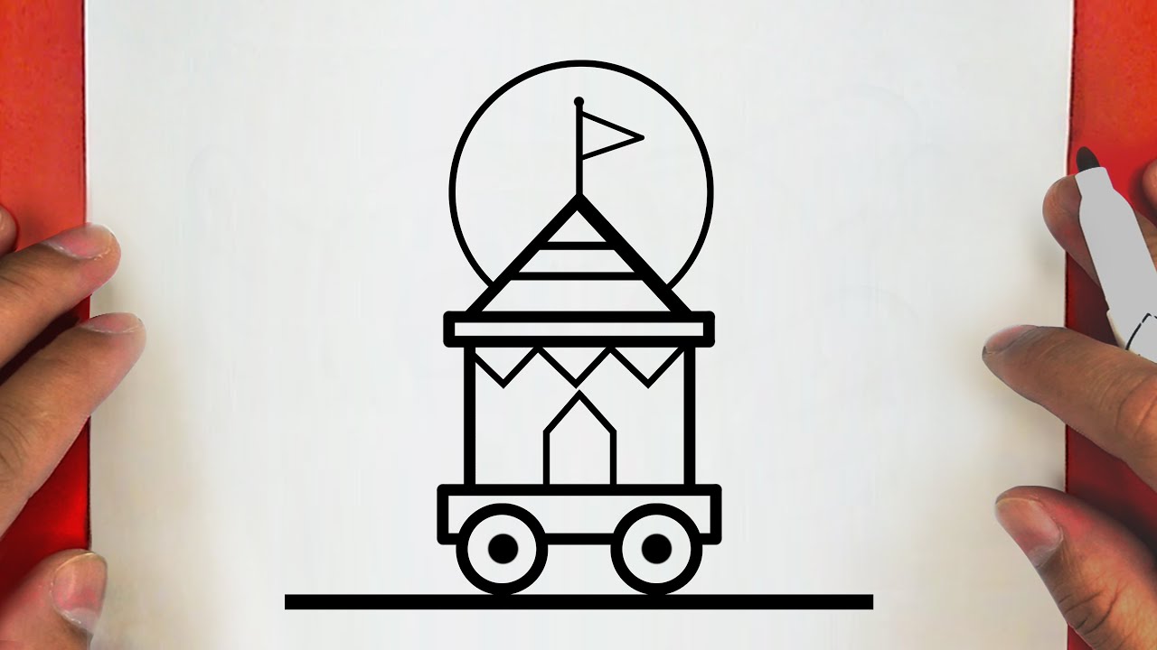 HOW TO DRAW A CUTE RATH YATRA FESTIVAL, STEP BY STEP, DRAW Cute things ...