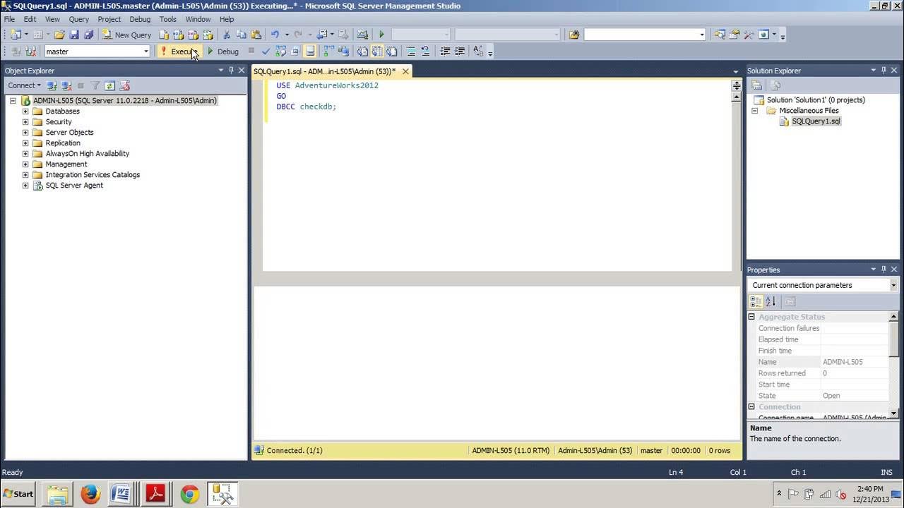 SQL Server 2012 tutorial 85: How to check database consistency with T-SQL - YouTube