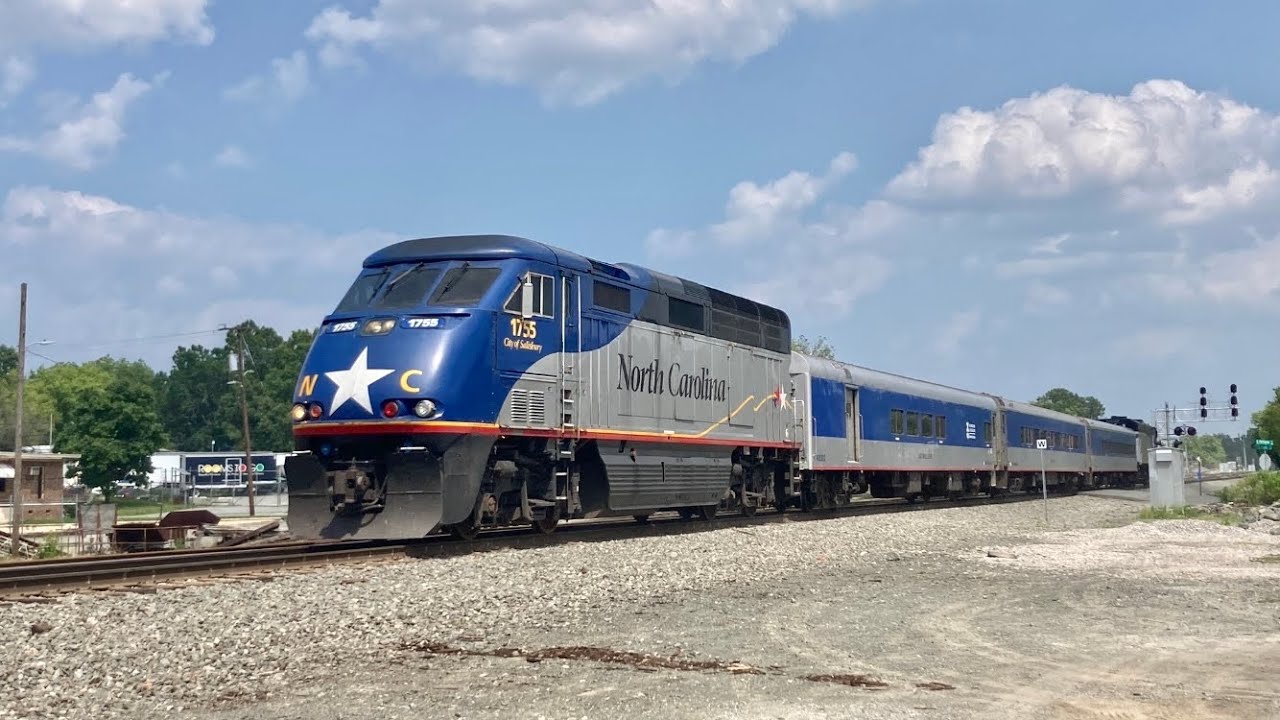 Amtrak & Norfolk Southern Trains in Durham and Morrisville, NC - YouTube