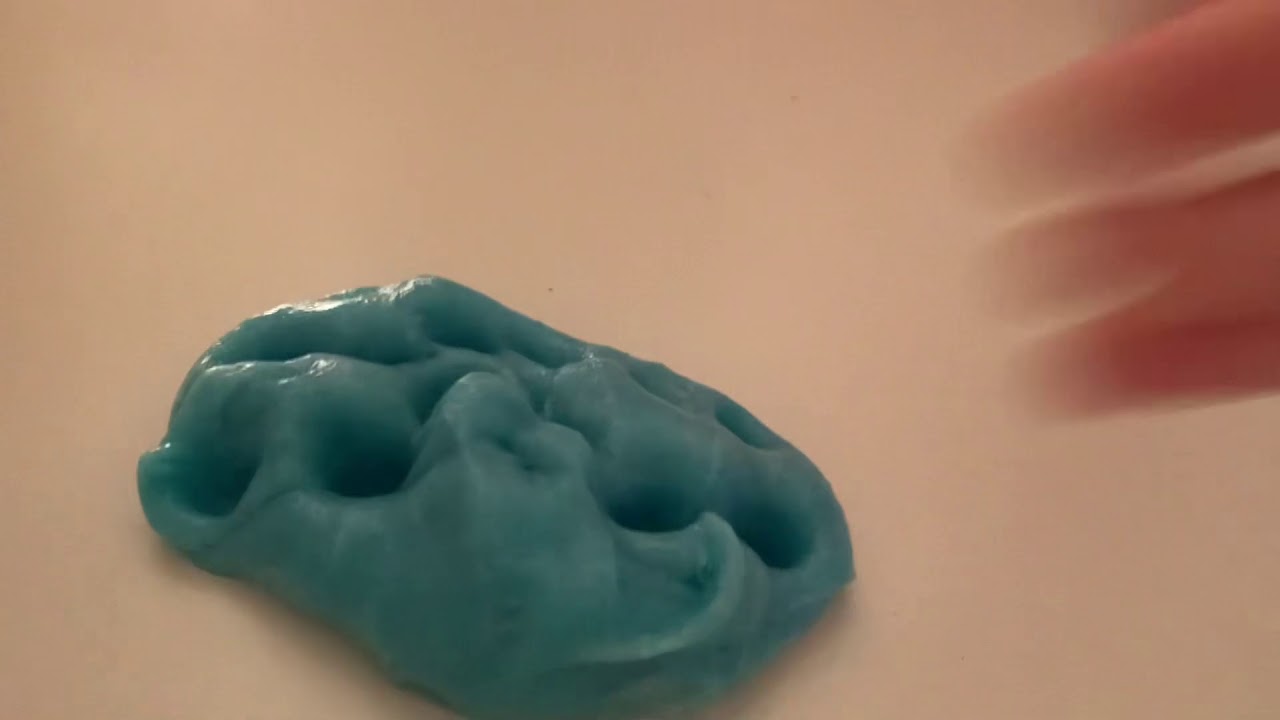 Playing with fun blue slime! | Pooh Bear Slimes - YouTube