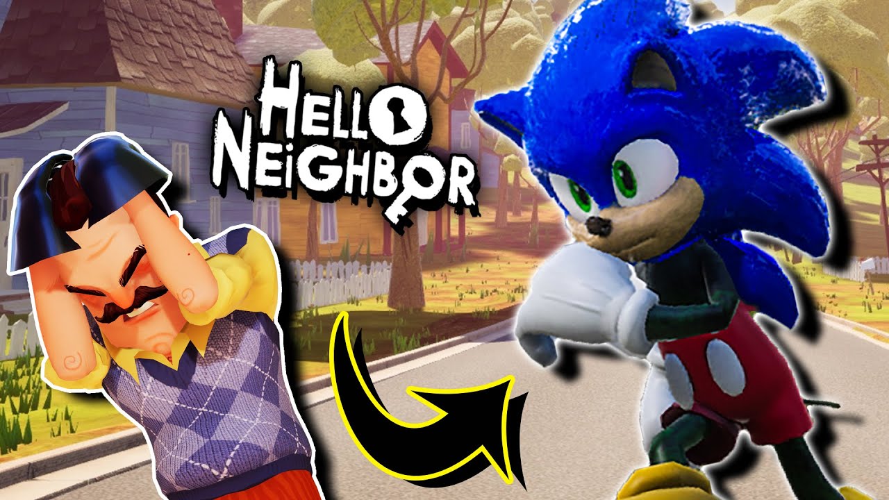 HELLO MICKEY SONIC MOUSE | Hello Neighbor Mod - YouTube