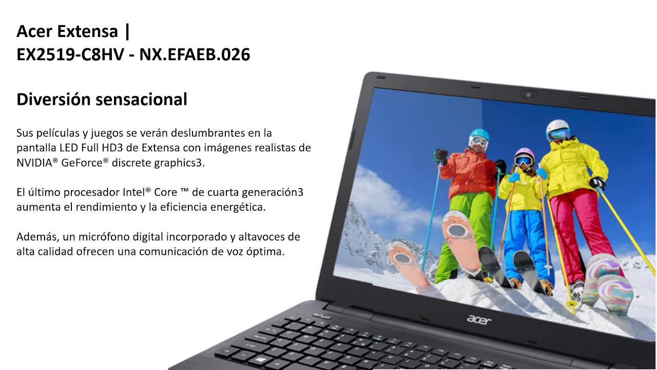 portatiles acer extensa ex 2519 c5nb - YouTube