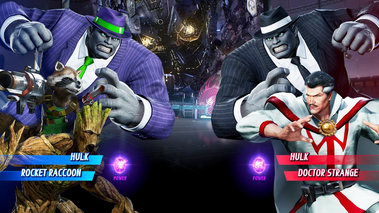 Hulk & Rocket Raccoon vs Hulk & Dr Strange (Very Hard) Marvel vs Capcom ...