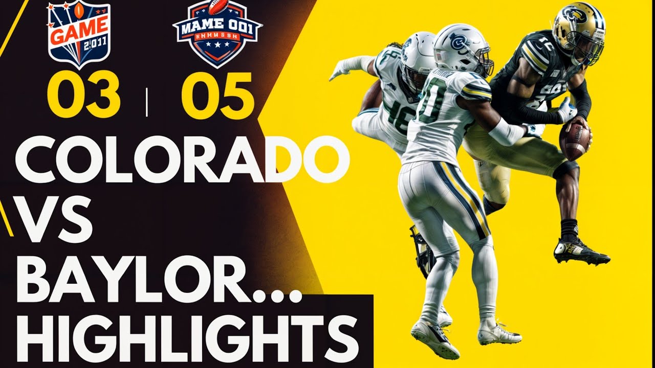 Colorado Buffaloes vs. Baylor Bears | Full Game Highlights | ESPN ...