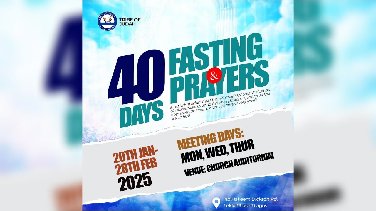 DAY 1 | 40 DAYS PRAYERS AND FASTING | 20-01-2025 - YouTube