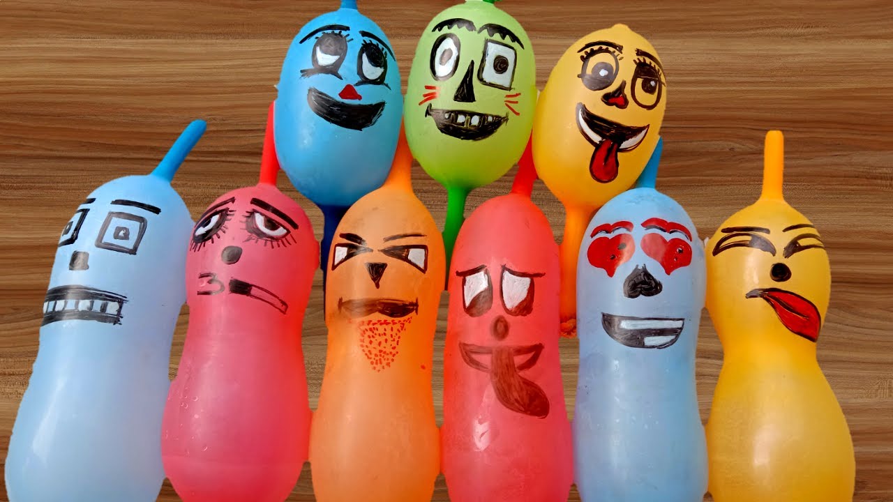 Making slime 🌈 with funny balloons🎈- Satisfying slime video #6 - YouTube