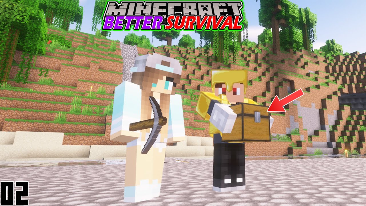 Minecraft:Better Survival [#02ដឹកអីវ៉ាន់] - YouTube