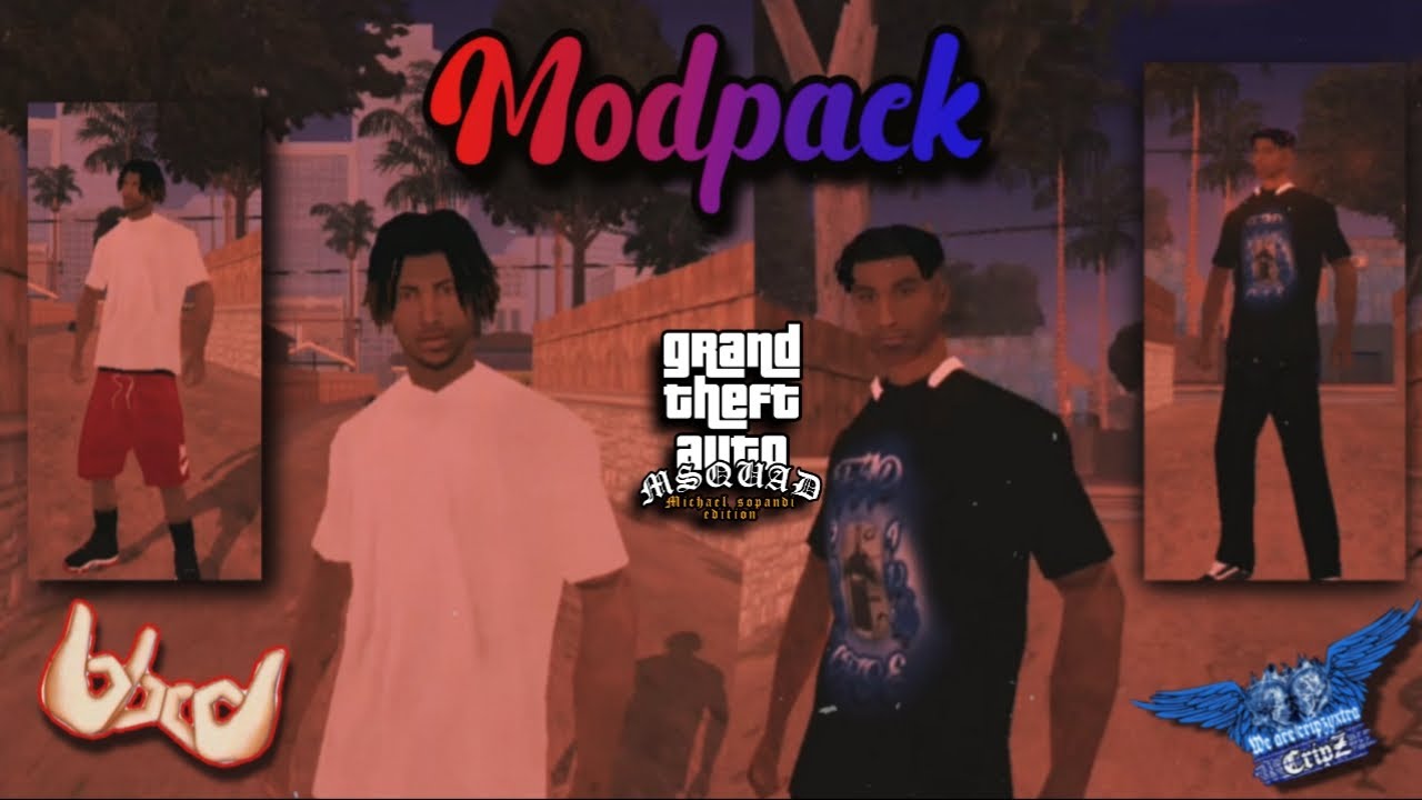 MODPACK SKIN BLOOD & CRIPS FOR GTA SA ANDROID - YouTube