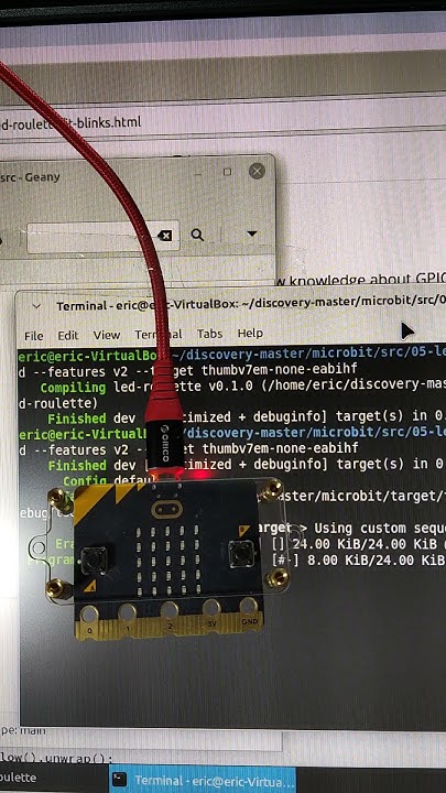 rust-embedded run on misro:bit v2 - YouTube