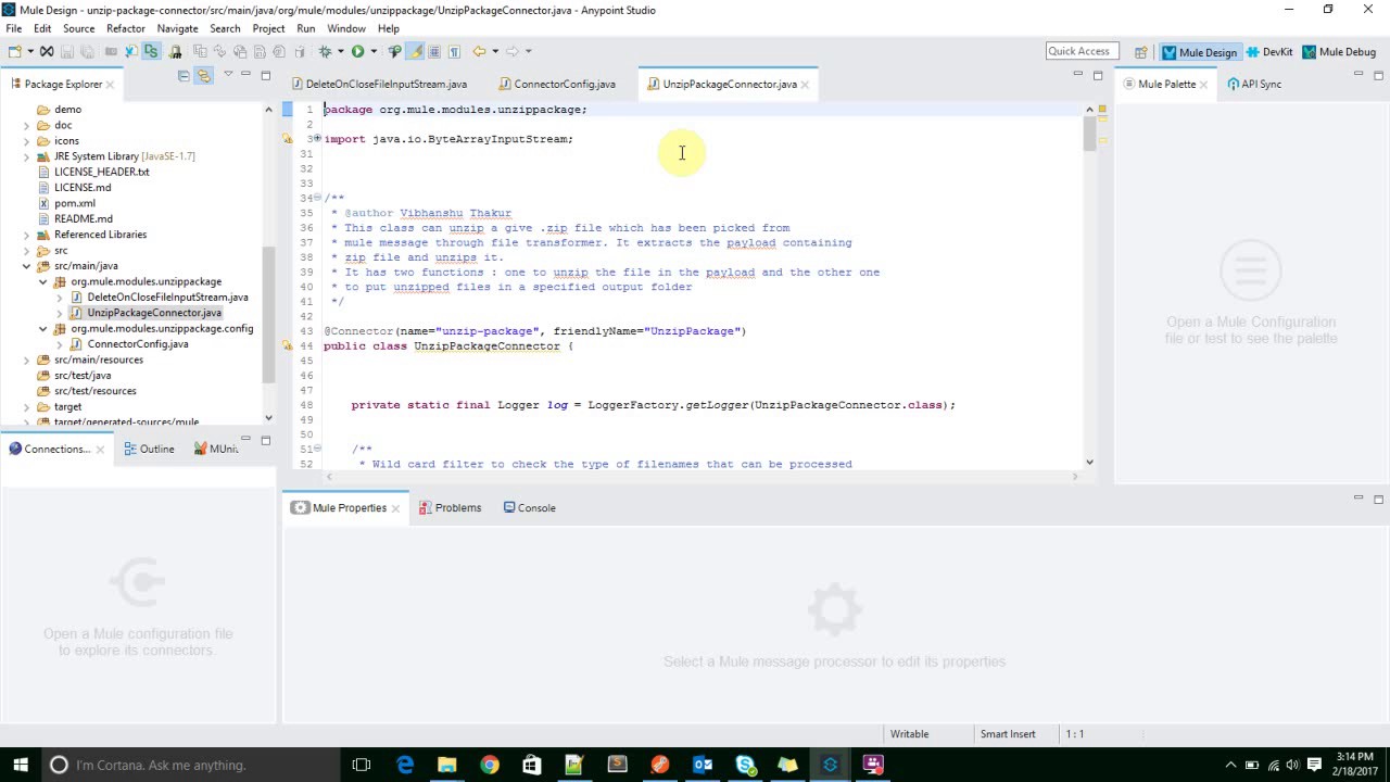 Mulesoft Custom Connector Unzip Connector Youtube