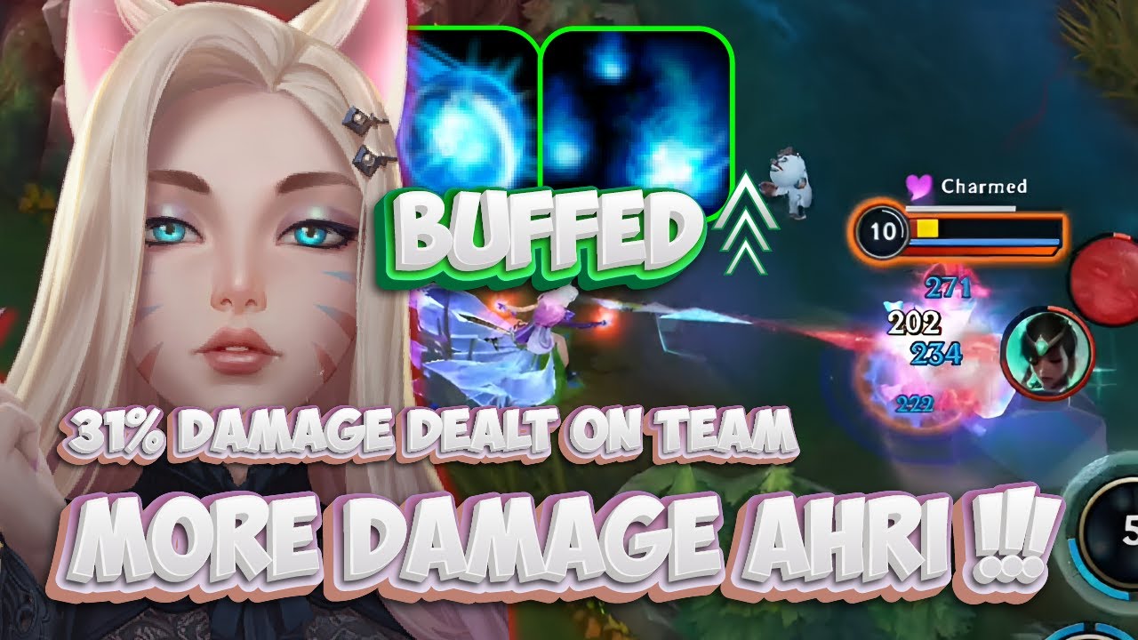AHRI BUFF PATCH 5.2b !! Faster kill !! KDA ALL OUT Ahri Gameplay ...