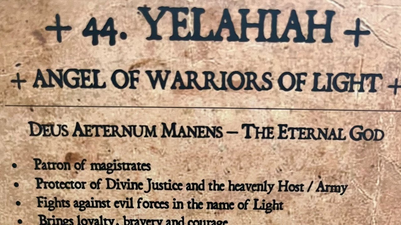 Yelahiah ANGEL OF WARRIOR OF LIGHT -THE EXTERNAL GOD - YouTube