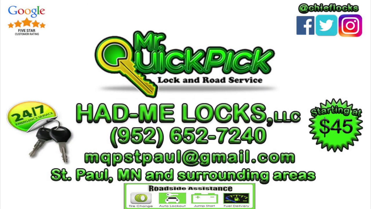 MR QUICK PICK HADME LOCKSMITH St. Paul M.N - YouTube