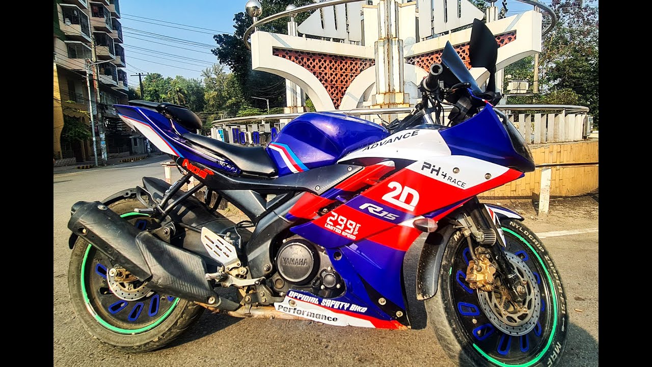 R15 v2 Custom Sticker full bike warp in Sylhet Rider's Hut - YouTube