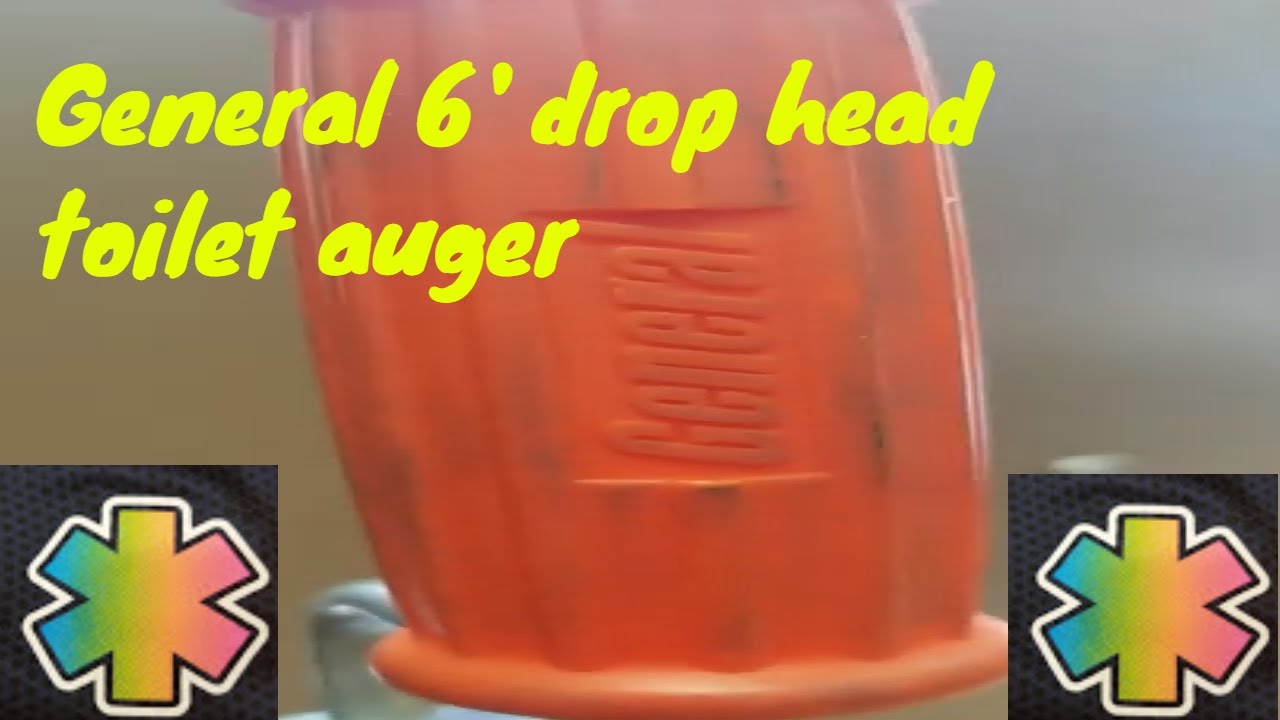 General 6' drop head toilet auger - YouTube