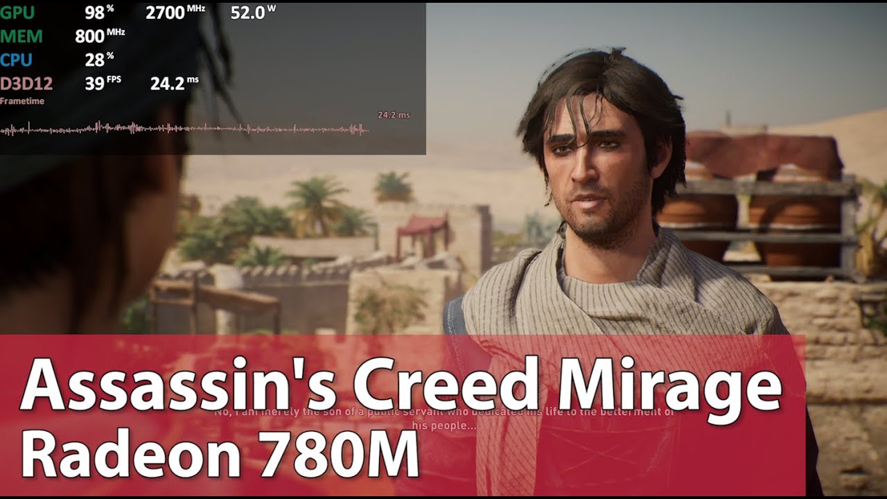 Assassin's Creed Mirage on AMD Radeon 780M iGPU (Ryzen 7 7840HS APU ...