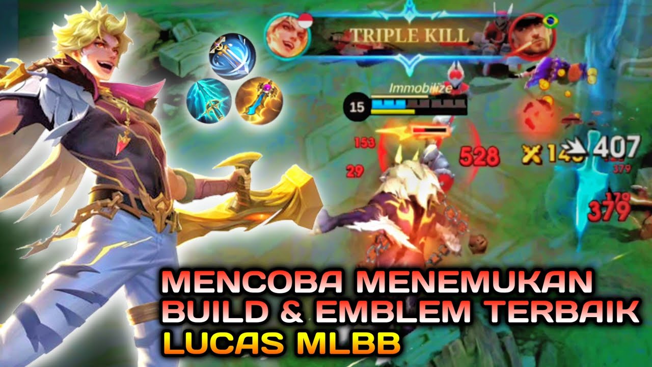 MENCOBA MENEMUKAN BUILD & EMBLEM LUCAS MLBB TERBAIK - MOBILE LEGENDS ...