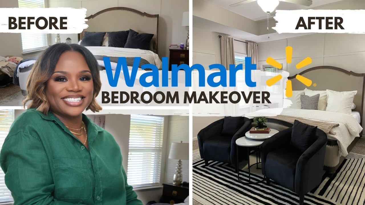 Decorate With Me | Walmart Modern Luxury Bedroom Refresh | Before ...