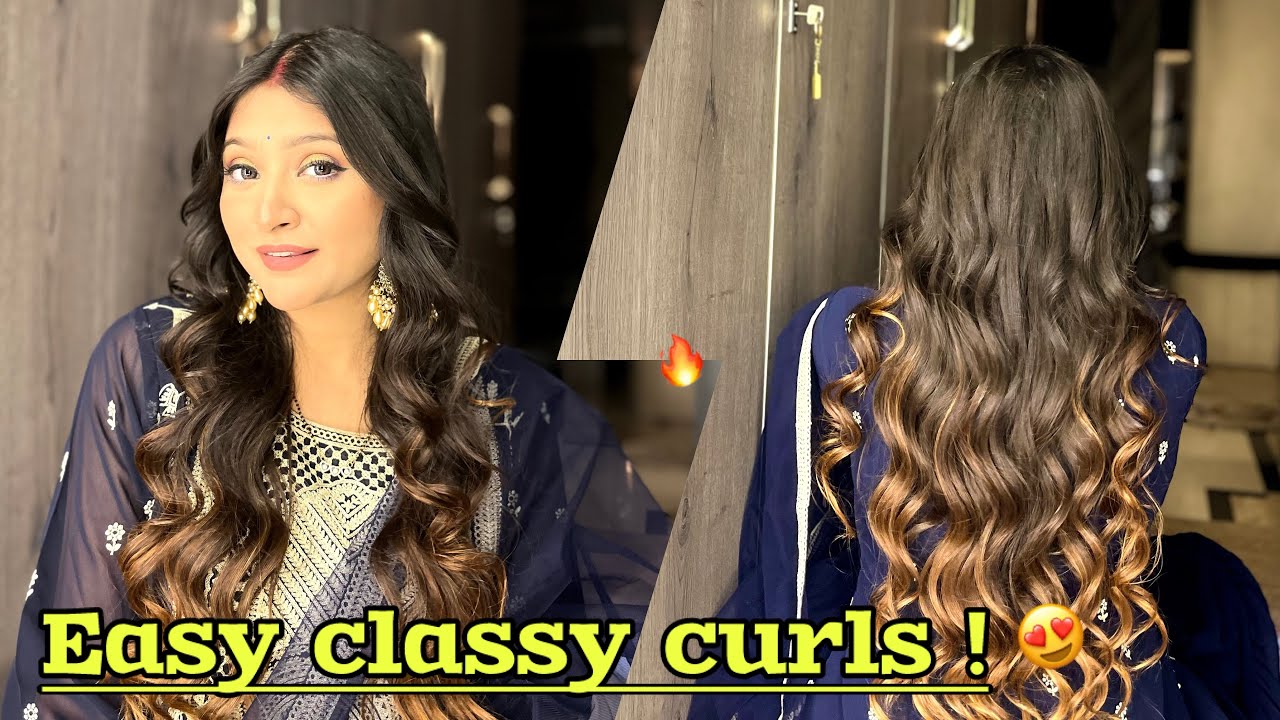 Easiest way to curl your hair with a curling tong 😍 Step by step ...