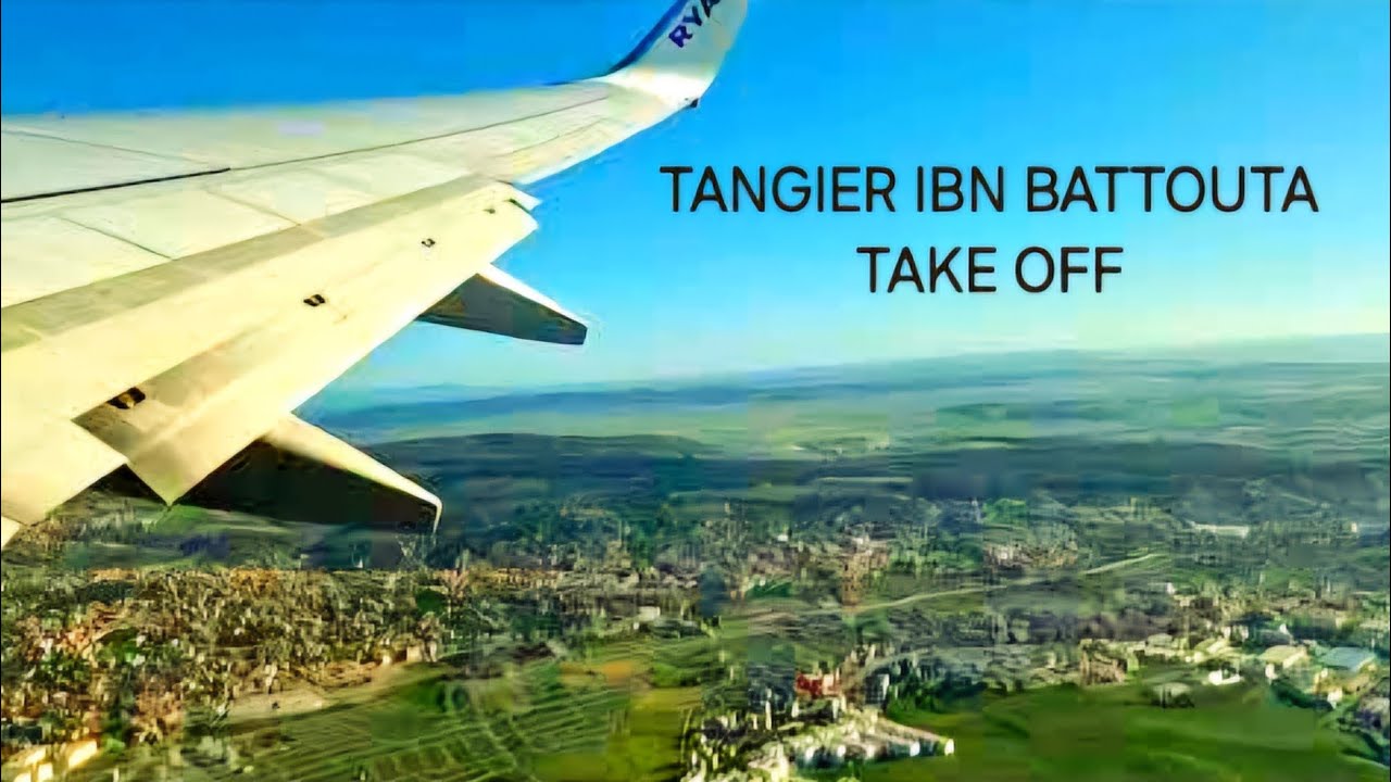 Tangier Ibn Battouta Morocco Airport Take off to Milan 🇲🇦 - Decollo da ...
