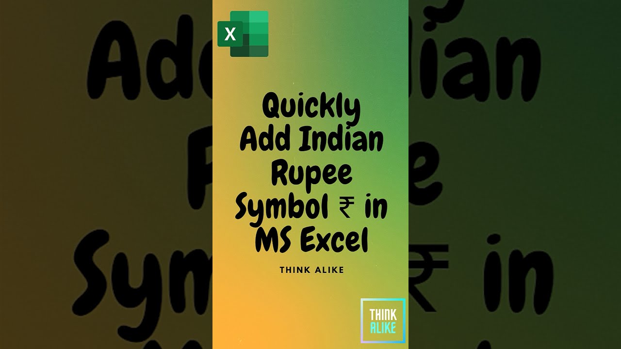 Quickly Add Indian Rupee Symbol In MS Excel shorts myfirstshort YouTube quickly-add-indian-rupee-symbol-in-ms-excel-shorts-myfirstshort-youtube