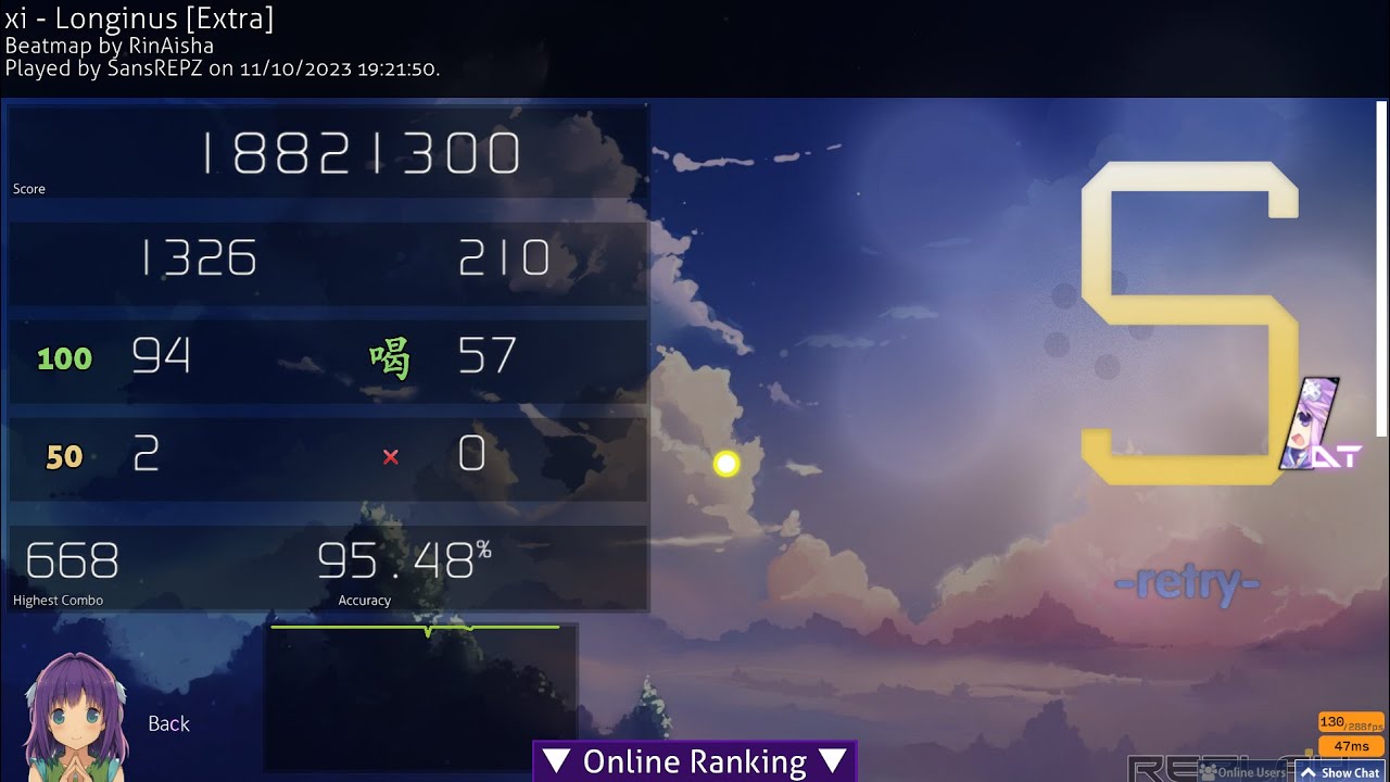 [8,98*] Longinus +DT 95,48% | 804pp if fc | S RANK (ONE OF MY BEST ...