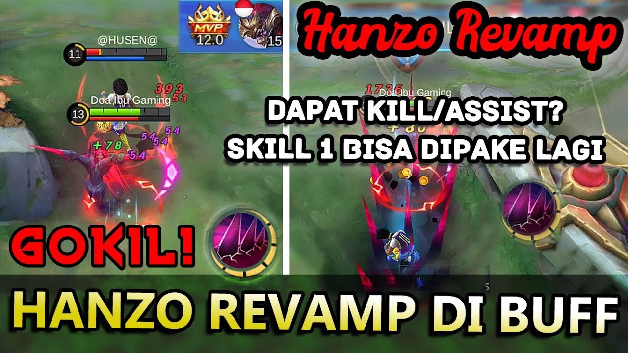 UPDATE TERBARU GAMEPLAY HANZO REVAMP SKILL HANZO BAKAL RESET COOLDOWN ...