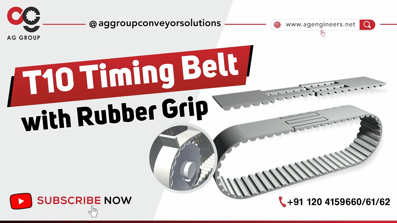 T10 Timing Belt with Rubber Grip | High Torque Conveyor Belt for ...