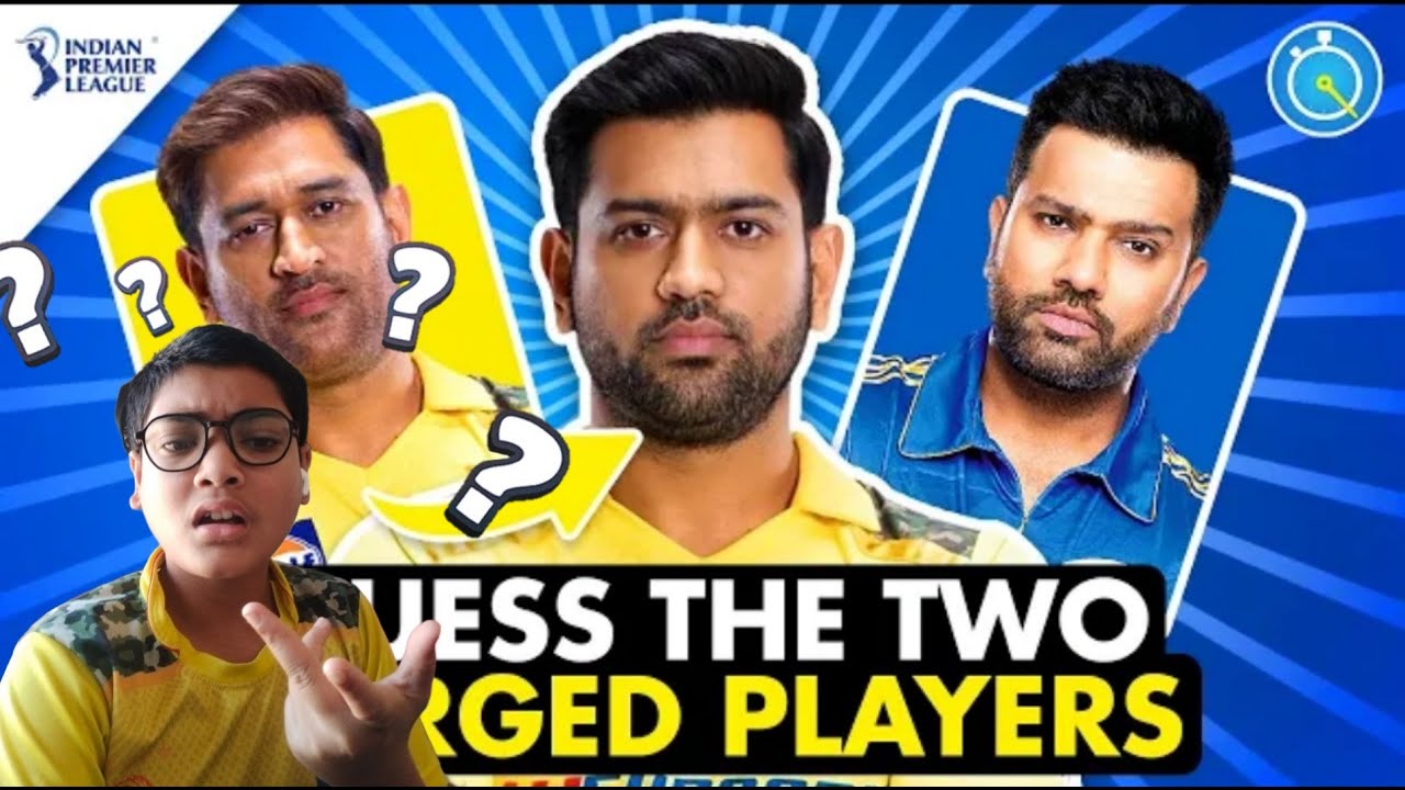 Guessing the 2 merged cricket players|OP ADAM CRICKET AND GAMING # ...