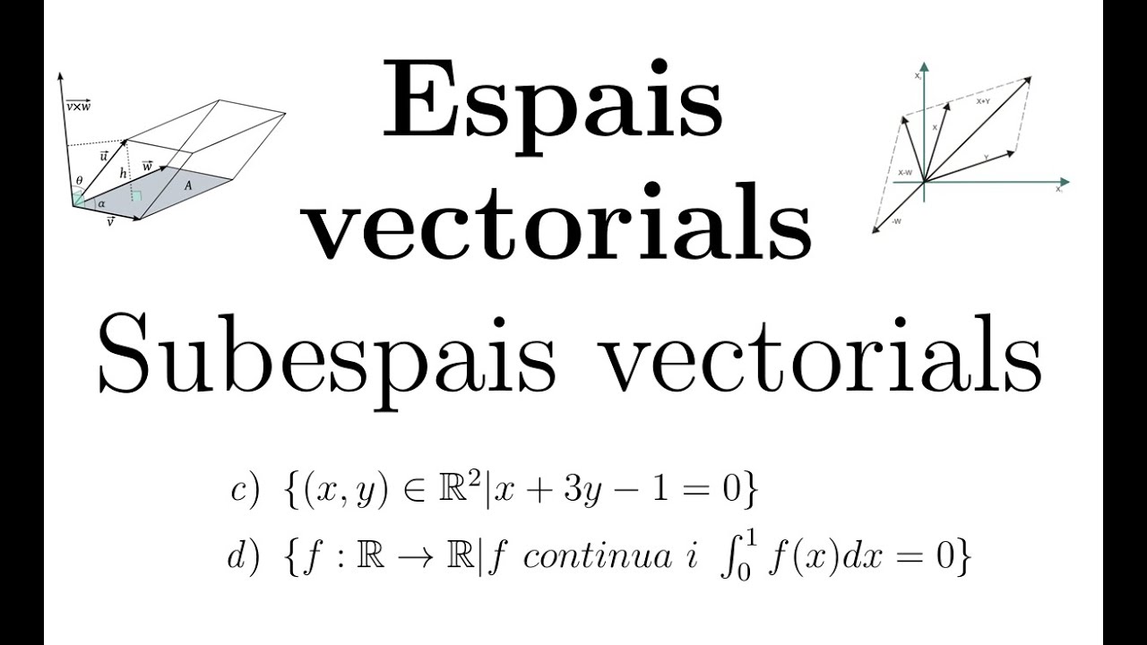 Espais vectorials: Subespais vectorials - Part 2 - YouTube