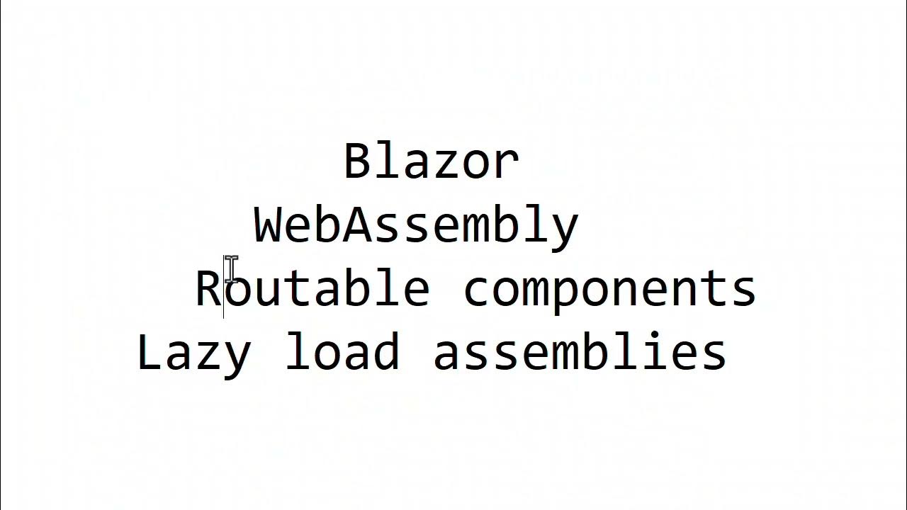 Blazor WebAssembly Routable components Lazy load assemblies - YouTube