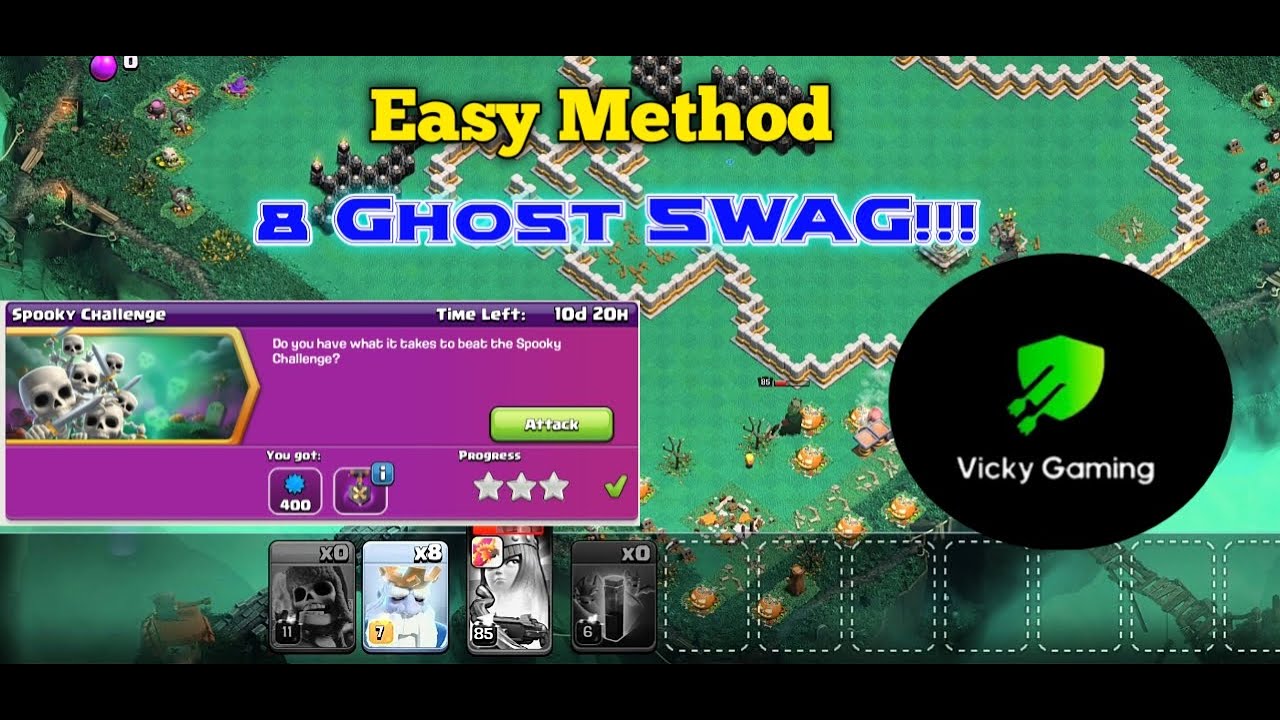 Spooky challenge | 8 ghost swag | Vicky Gaming - YouTube