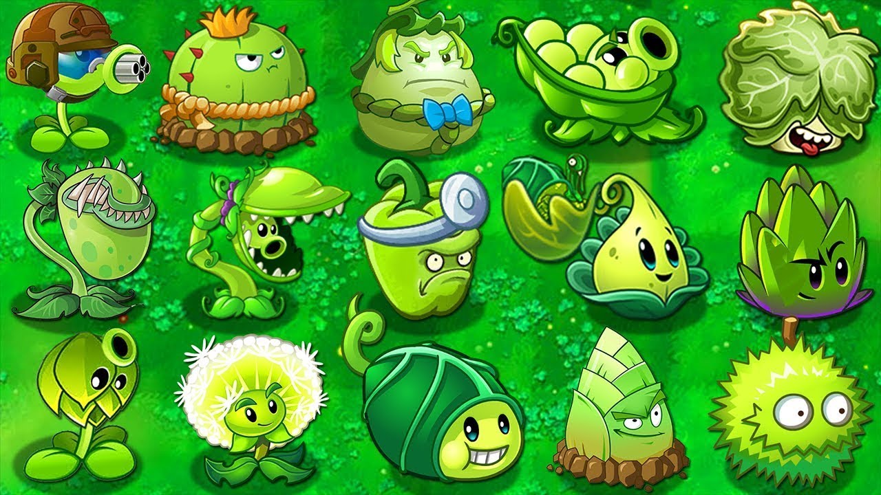 Plants Vs Zombies 2 Final Boss - All GREEN Plants Max Level Attack Pvz2 ...