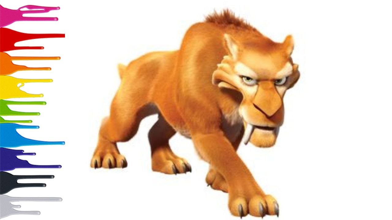 COMO DESENHAR DIEGO DA ERA DO GELO - HOW TO DRAW DIEGO FROM THE ICE AGE ...