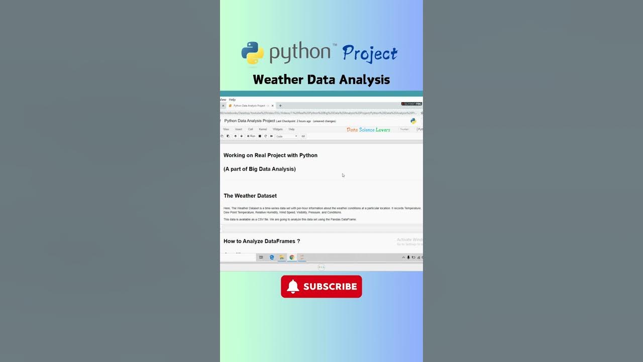 Python Project - 1 || Part-3 : Weather Data Introduction #DataScienceLovers - YouTube