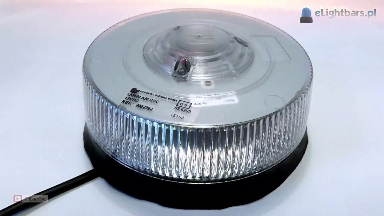 Federal Signal Vama LM400 amber -eLightbars.pl - YouTube