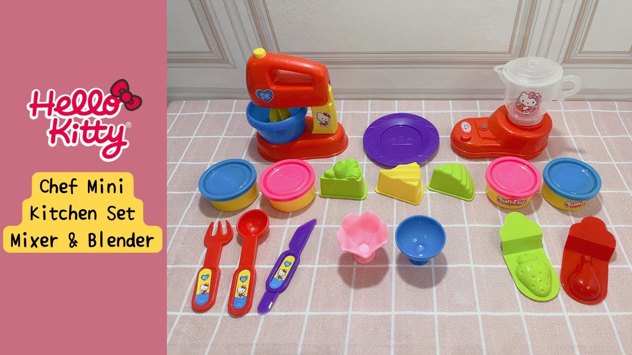 7 Minutes Satisfying Video Unboxing Chef Hello Kitty Kitchen Set Mixer ...