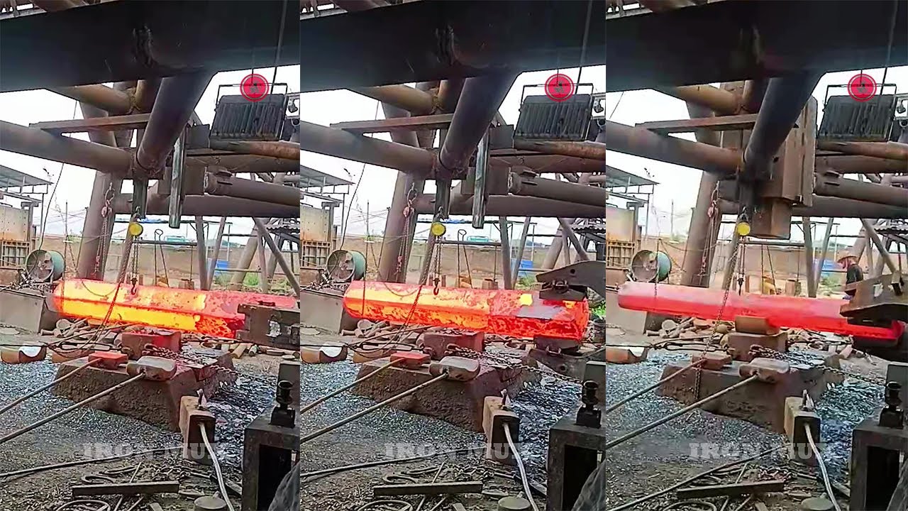 The Process Of Creating Flanges Using Iron Billet P478 - YouTube