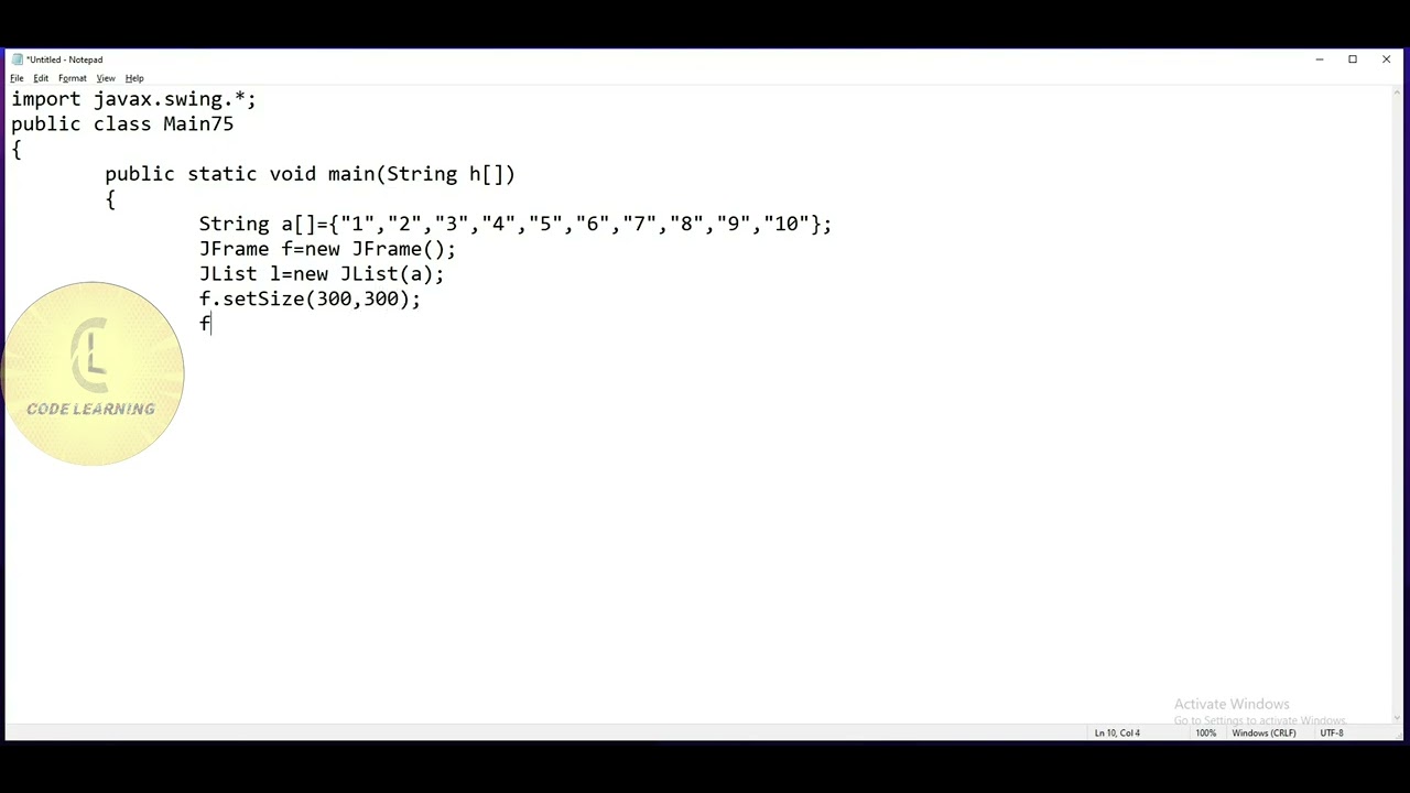 Java Swing Class Jscrollpane Add Scroll Bar In List Codelearning 0965