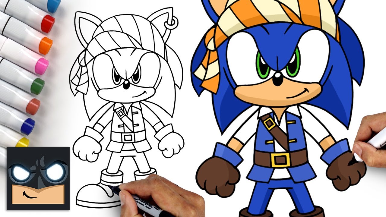 How To Draw Pirate Sonic - YouTube