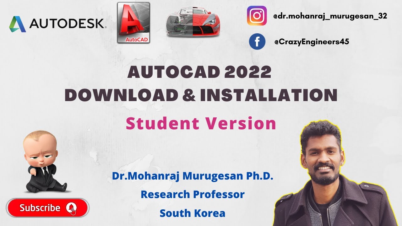 How to download & install AUTOCAD 2022 | Windows 7, 10 & 11 #AutoCAD # ...