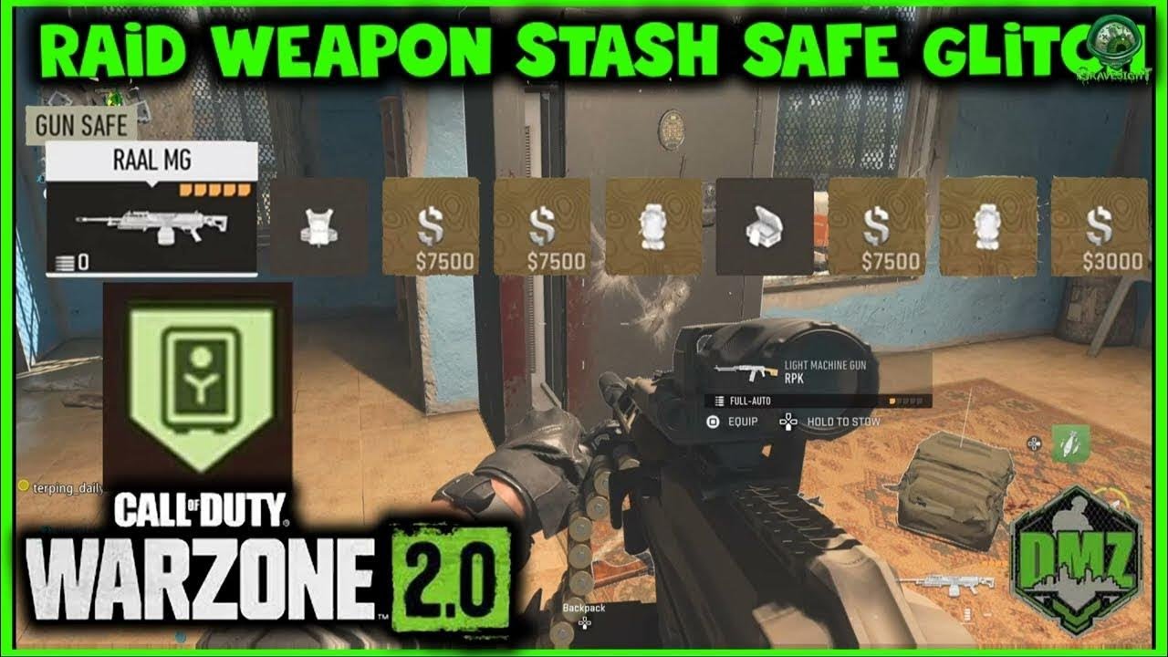 🔥RAID WEAPON STASH SAFE GLITCH | COD WARZONE 2 DMZ || Warzone 2 ...