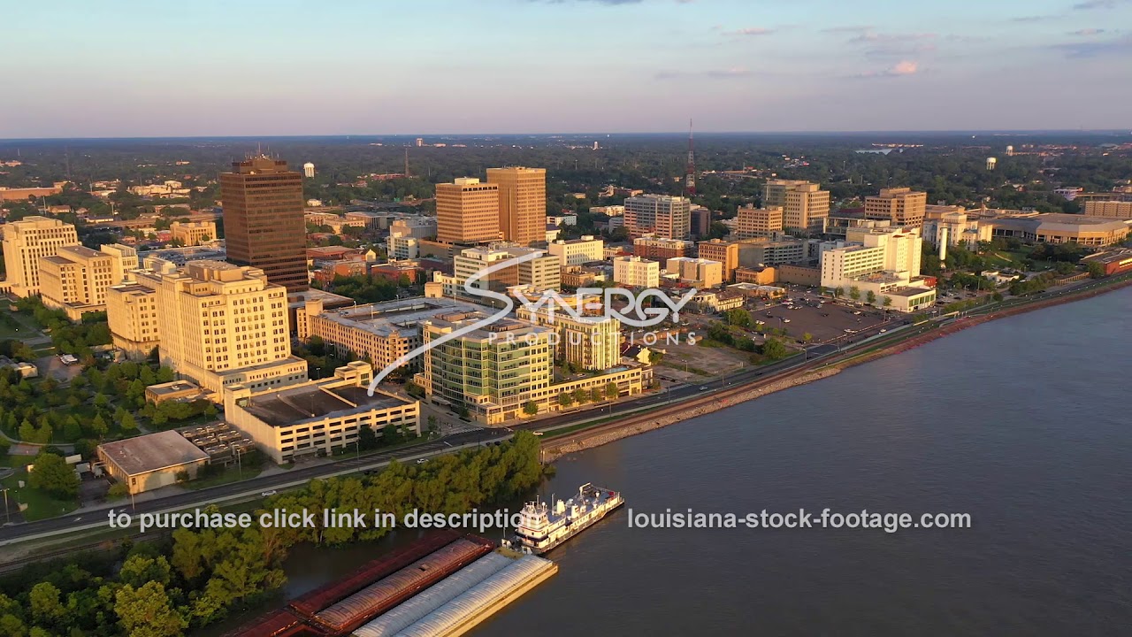 1531 Baton Rouge river front aerial video stock footage - YouTube