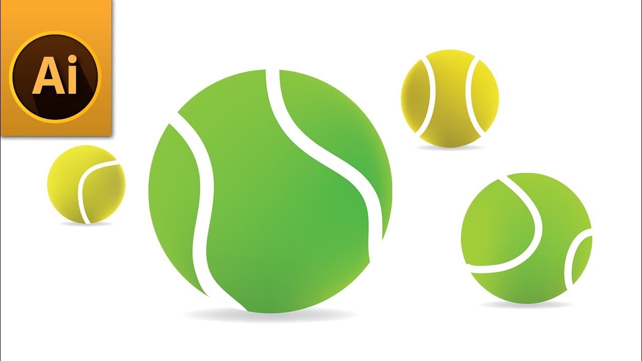 Tutorial | Create a Realistic 3D Tennis Balls in Illustrator - YouTube
