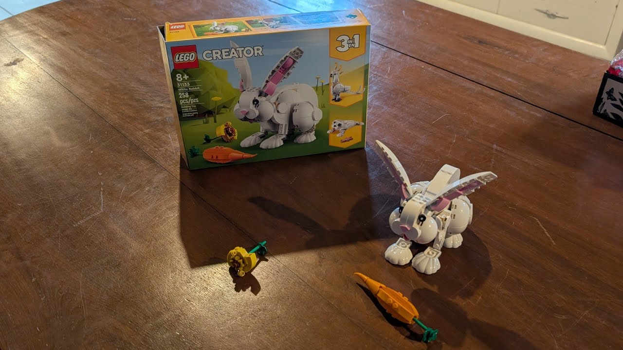 Building the Lego 3-in-1 Creator White Bunny set. - YouTube