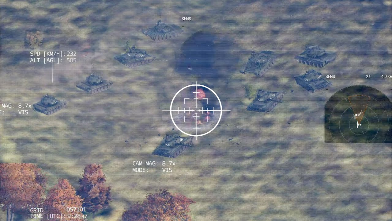 Today a Russian battle tank regiment was destroyed by a drone bayraktar ...